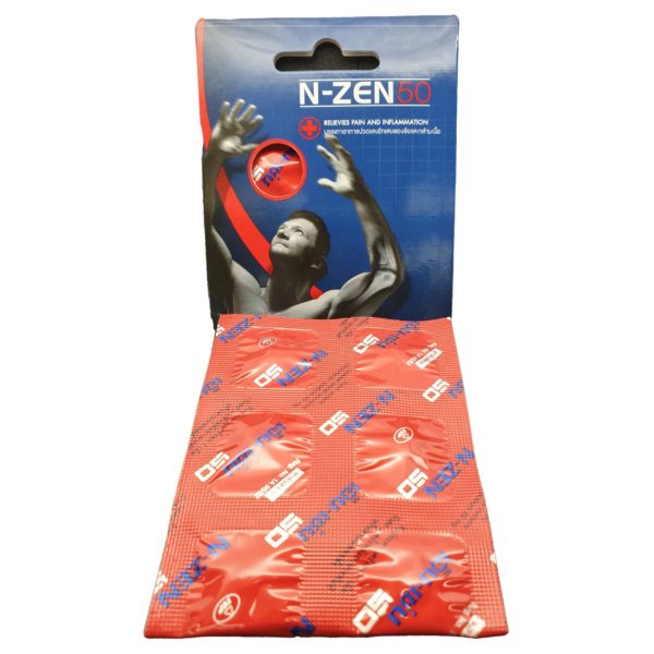 Обезболивающий таблетки N-zen 50 mg, упаковка 12 шт*10 таблеток / N-zen ...