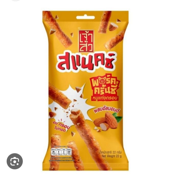 Чао Суа Снек Хрустящая свиная палочка с миндалем 22г / Chao Sua Snack ...