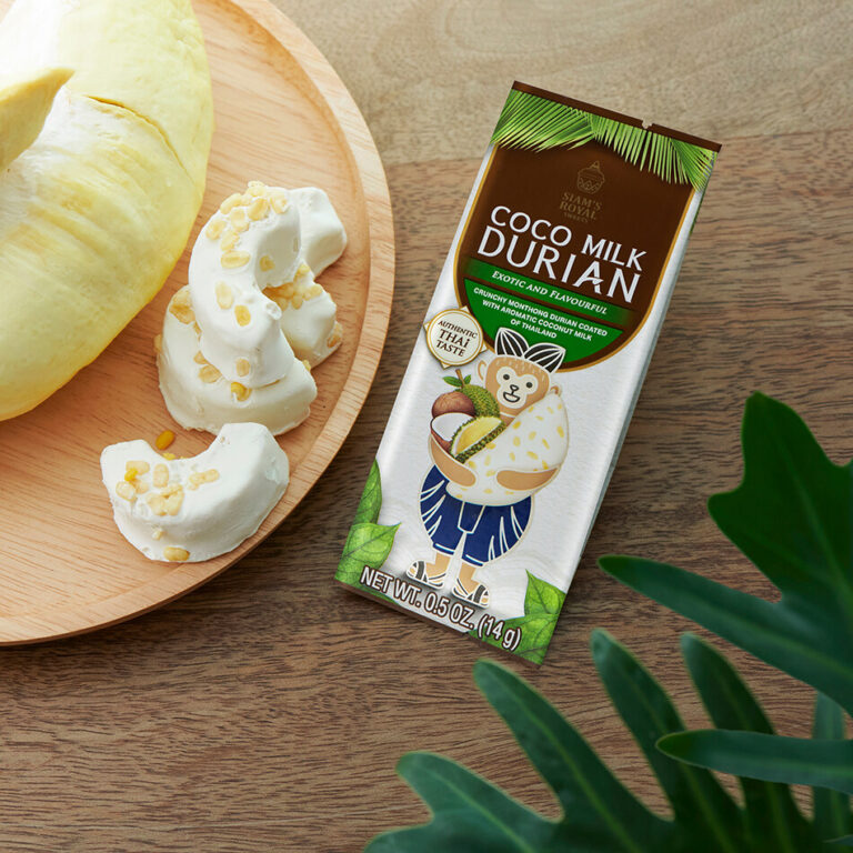 Дольки дуриана в кокосовой глазури 70 гр / SIAM ROYAL Coco Milk Durian ...
